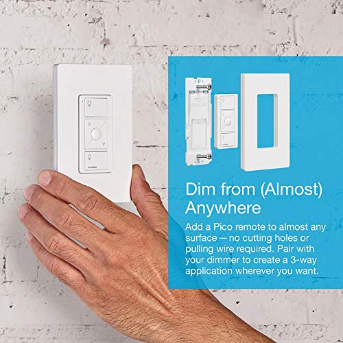 Lutron Caséta Wireless Smart Lighting Dimmer Switch for Wall and Ceiling Lights | PD-6WCL-LA | Light Almond