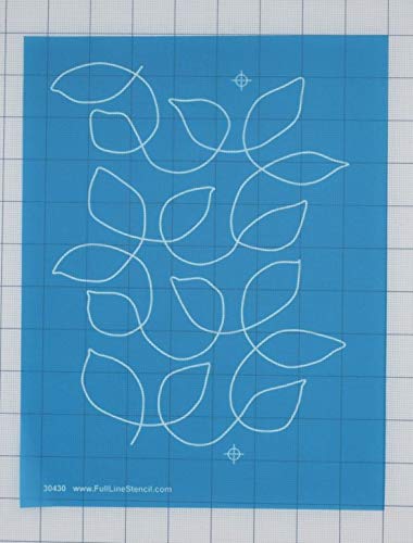 Full Line Stencil - Meandering Leaves - Edge to Edge Stencil, Continuous Line Template for Free Motion Quilting, Long-Arm Quilting (30430)