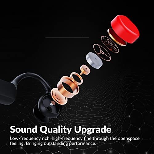 MALEROADS Swimming Headphones IPX8 Waterproof Bone Conduction Open-Ear Sports Headsets Wireless Bluetooth 5.3 with Mic, MP3 Play Built-in 32G Memory Earphones for Running, Cycling