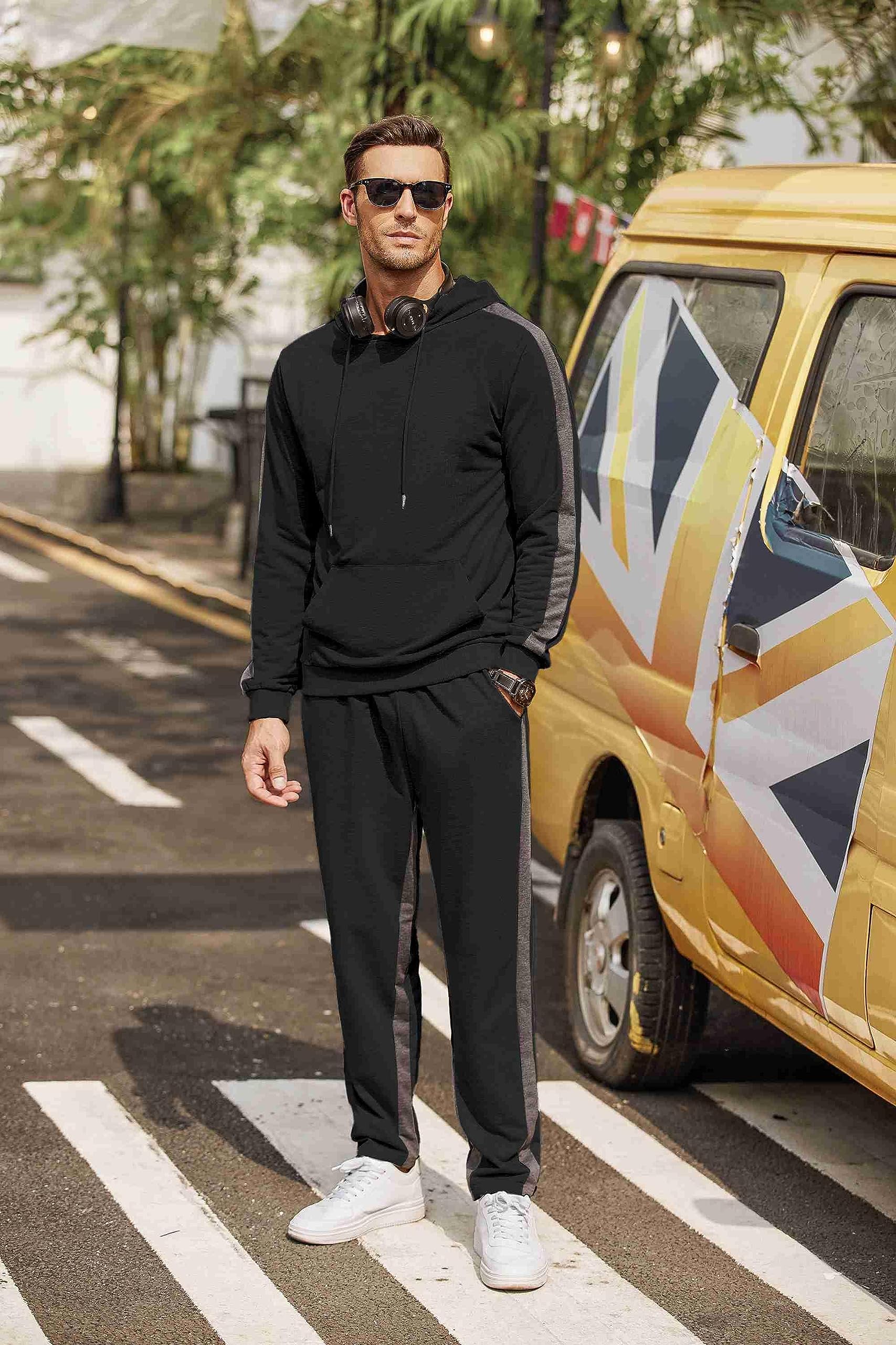 COOFANDY Men Jogging Suits 2 Piece Warm Up Tracksuit Lightweight Sweatsuits for Men