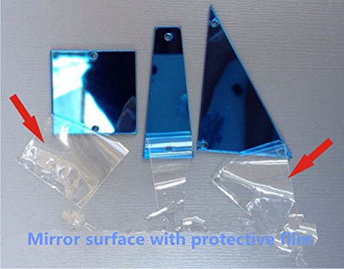 Sew On Acrylic Blue Mirror Diamante Rhinestone Crystal Flat Back Mirror Beads with Hole for DIY Wedding Dress Clothing Bags Shoes Decoration Accessory