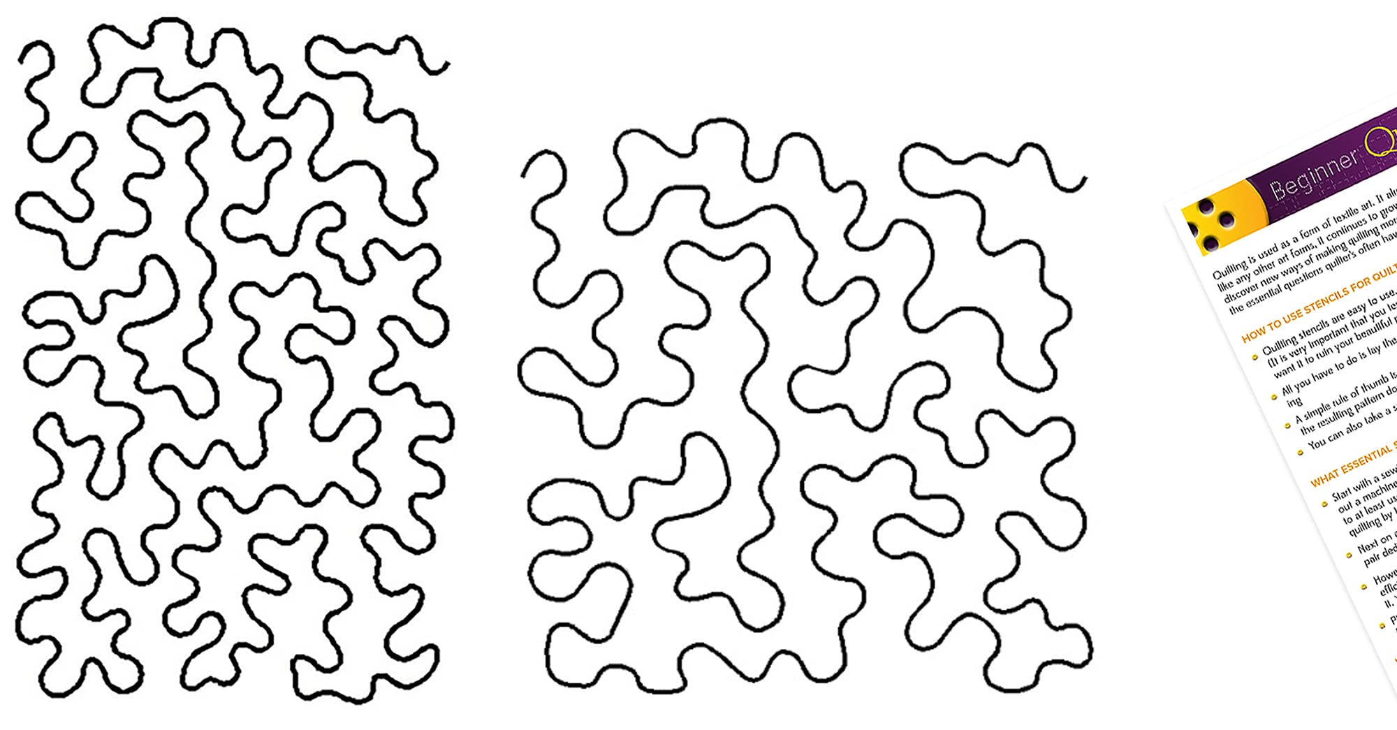 Quilting Stencils for Machine and Hand Quilting - 2 Quilting Stencils for Background Patterns - Stipple, Large Stipple Plastic Quilt Stencil Set with Guide