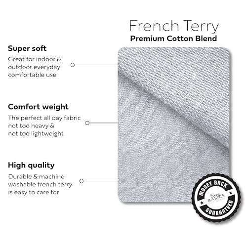 Sexy Basics Women's 2 Pack Ultra Soft French Terry Cotton Drawstring Yoga Lounge Long Pants (2 Pack- Heather Mint/Powder Blue, Small)