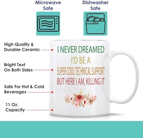 Tech Savvy Friends Gift - Killing It - Grey Multicolor Unisex Sweat - for a Technical Support 11 Oz White Ceramic Coffee Mug