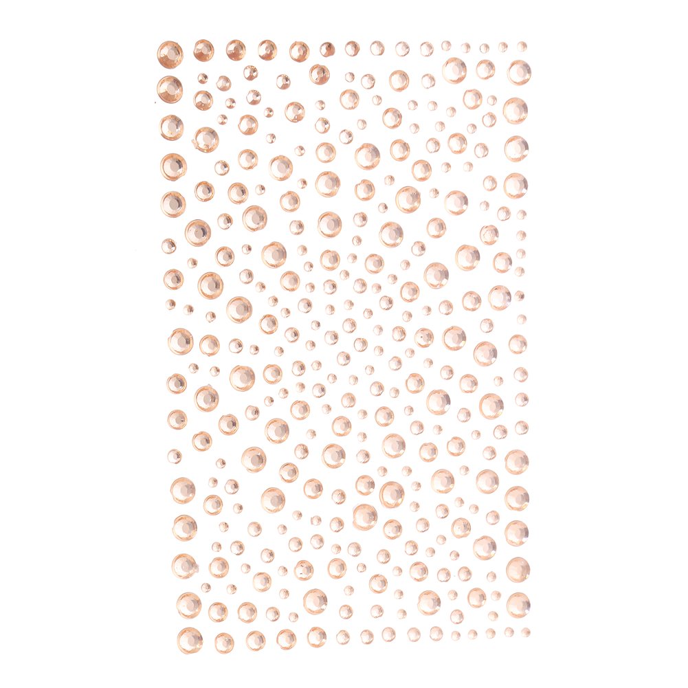 DECORA 325 Gold Diamante Stick on Rhinestone Stickers Gems Cards and Self Adhesive Craft Bling