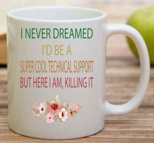 Tech Savvy Friends Gift - Killing It - Grey Multicolor Unisex Sweat - for a Technical Support 11 Oz White Ceramic Coffee Mug