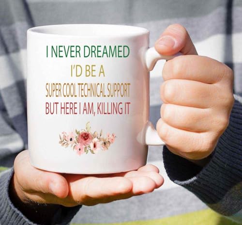 Tech Savvy Friends Gift - Killing It - Grey Multicolor Unisex Sweat - for a Technical Support 11 Oz White Ceramic Coffee Mug