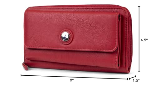 Nautica Women's RFID Wallet, Fuego Red
