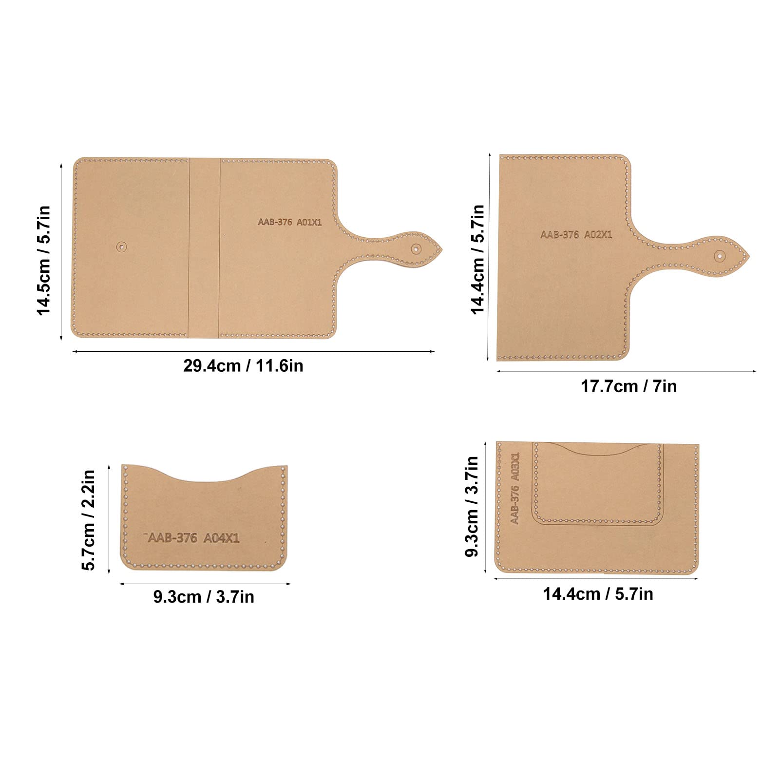Acrylic Template, Acrylic Bag Template Set Passport Bag Pattern Making Stencil Cutting Leather Craft Tool Quilting Sewing Tool