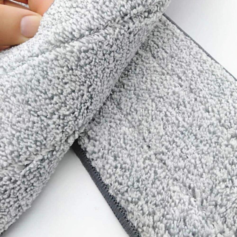 Heavy Duty Microfiber Floor Mop - Reusable Mop Head Kit, 6 Pack, 15 inch, Gray