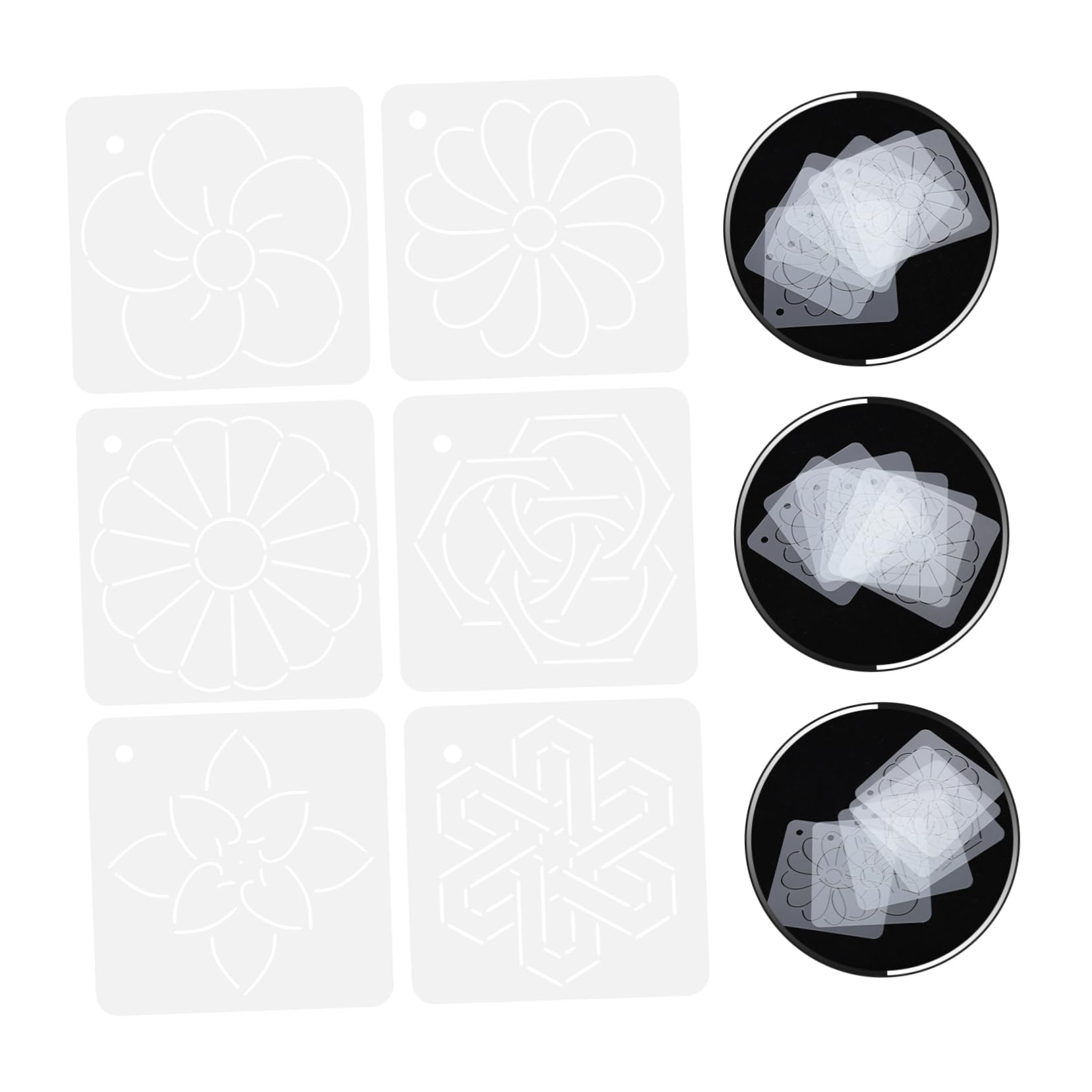 VILLCASE 12 Pcs Quilting Tracing Board Clothing Quilting Stencil Quilting Cutting Template Clothes Sewing Template Quilling Tool Embroidery Tools Quilting Ruler for Fabric Patchwork Acrylic