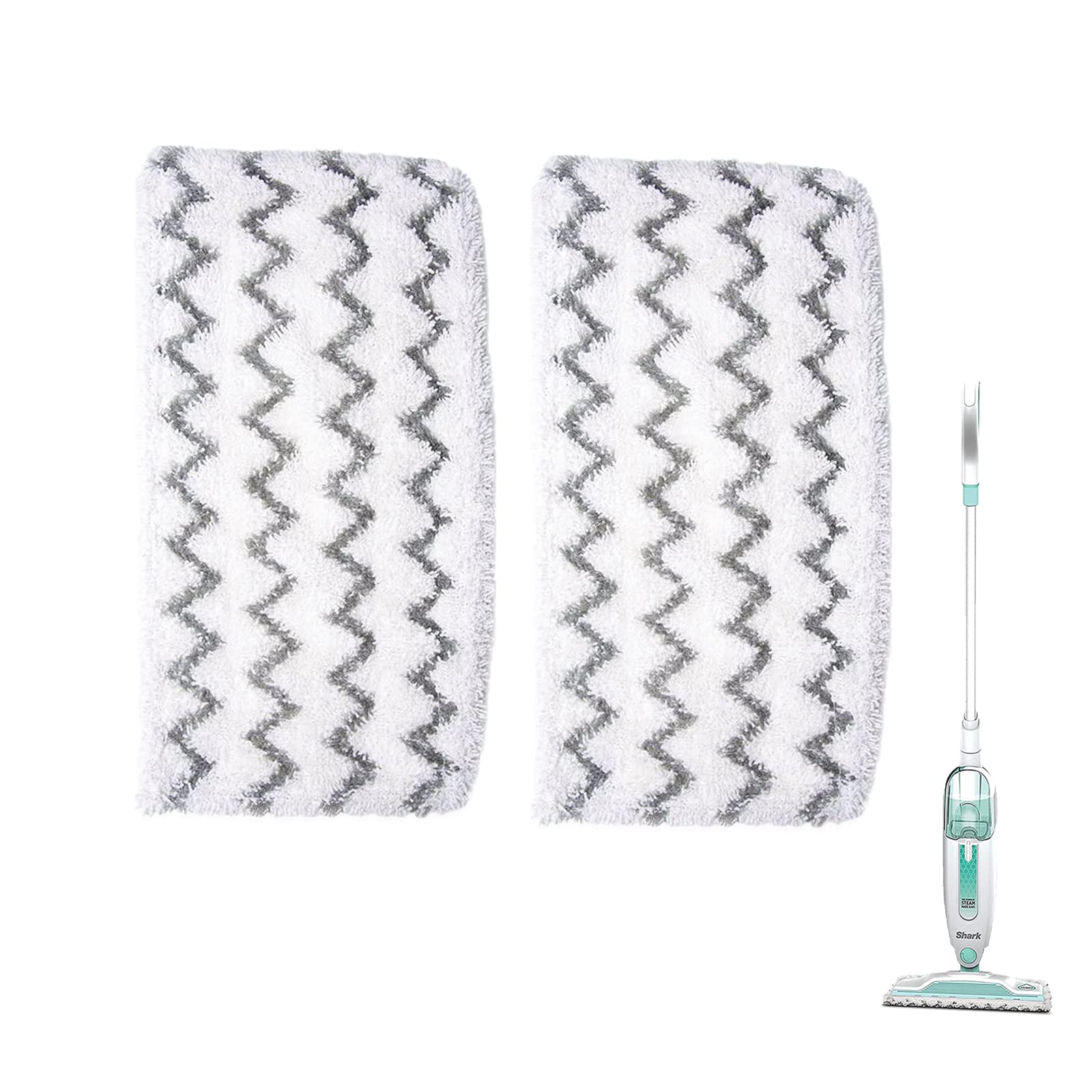 klaqian 2 Pack Steam Mop Pads for Shark S1000 S1000A S1000C S1000WM S1001C Replacement Steamer Mop Pads ,Washable Microfiber Mop Pads for All Hard Floors