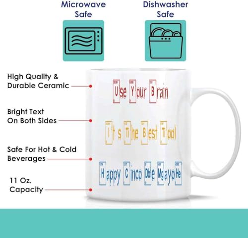 Humorous Brain Quote Gift for Men, Ideal for Graduation Day - Birthday Present on Grey Multicolor Unisex Sweat & 11 Oz White Ceramic Coffee Mug