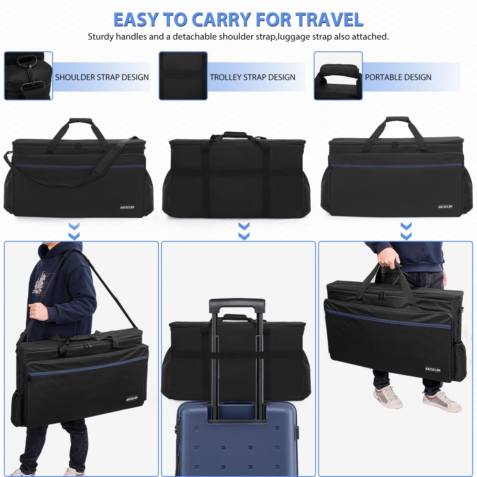 AKOZLIN Padded DJ Mixer Gig Bag Controller Travel Shoulder Bag Fits for Pioneer RX/NI Traktor Kontrol S8/DDJ SX SX2 SX3/DDJ 800/DDJ FLX6/DDJ1000 1000SRT/MC7000