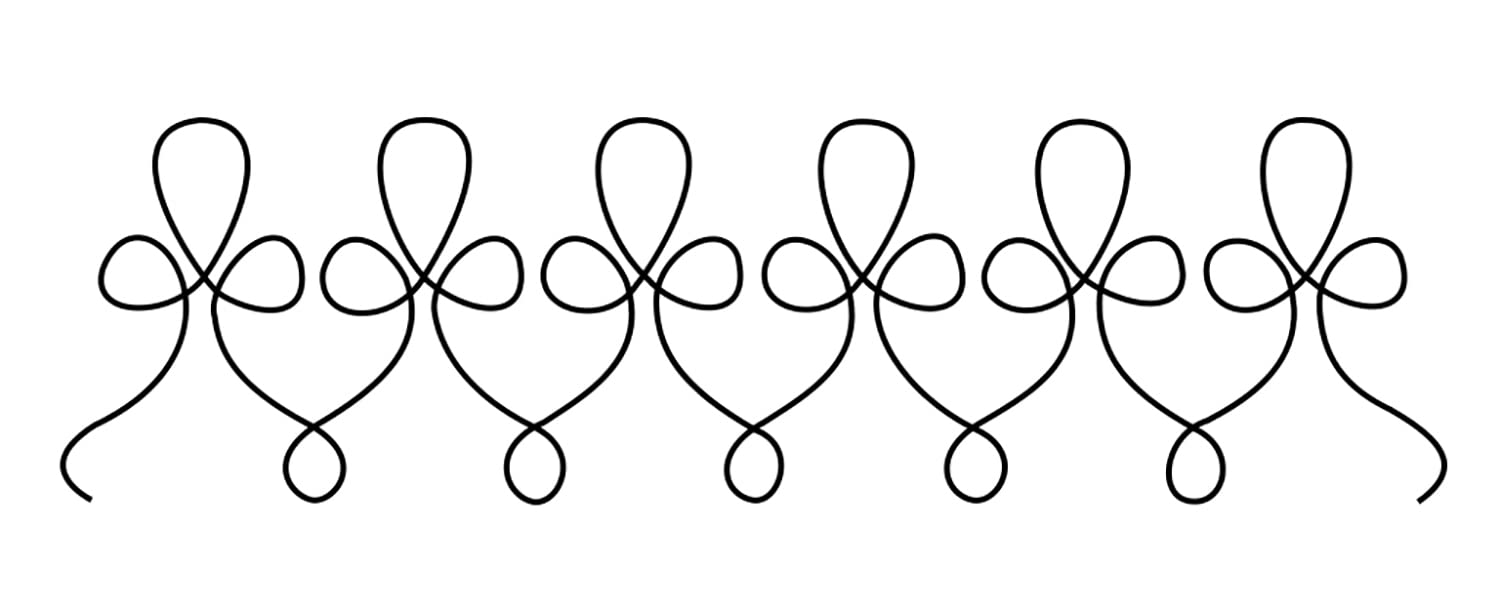 Quilting Stencils for Machine and Hand Quilting - 2 Plastic Quilt Templates for Continuous Line Borders and Patterns - Filigree Border, Flower Loop Block Stencil Set with Quilter's Guide
