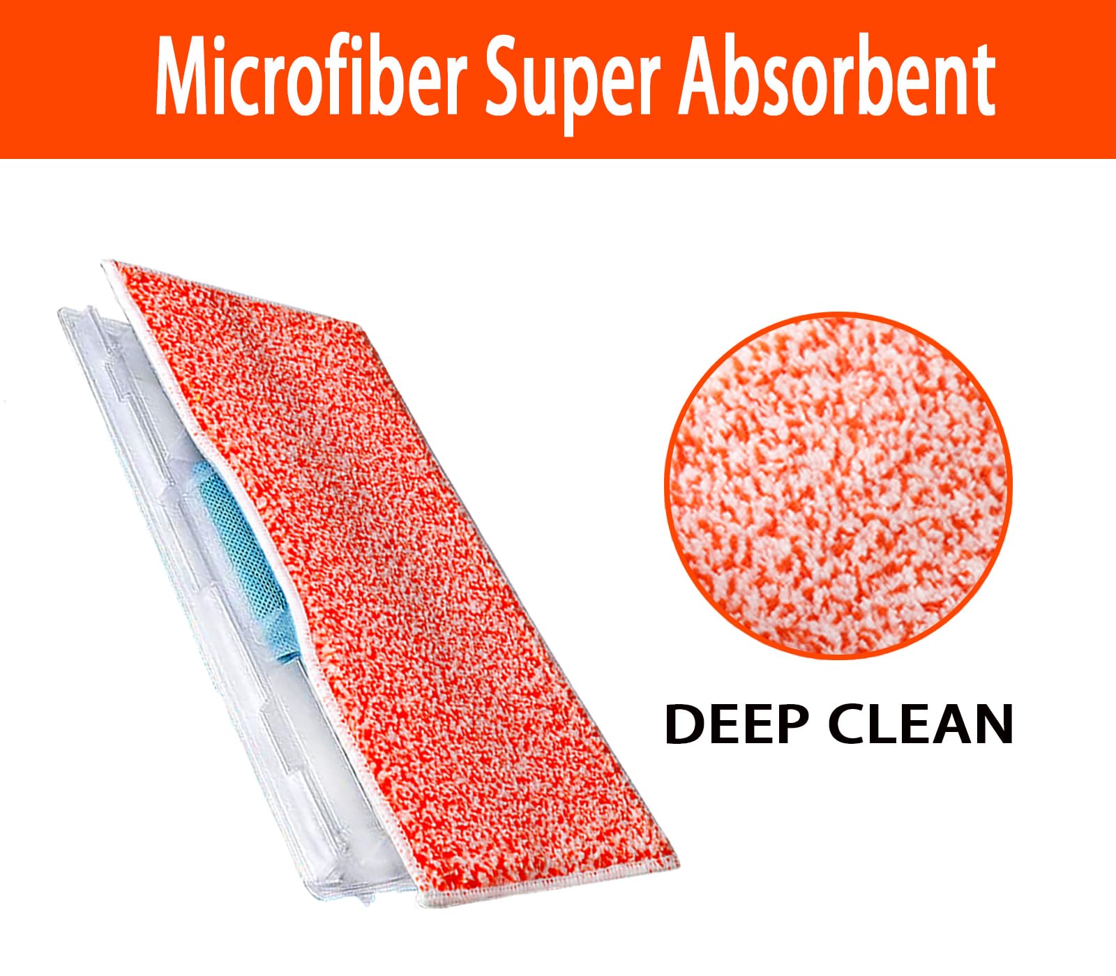 KVLZ Reusable Vacmop Replacement Pads Refills Compatible with Shark Vacmop VM252 VM250 VM200 VC205 VM190 Vacuum Mop Pad Refills (8 PCS)