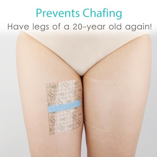 Thigh Lift Tape Transparent Lifting Adhesive Bandage Patch for Leg Body Sagging Skin Fat Cellulite Invisible Anti Chafing Ultra-Thin Inner Paste Waterproof Pad Disposable 4"x4.7" (Pack of 50)