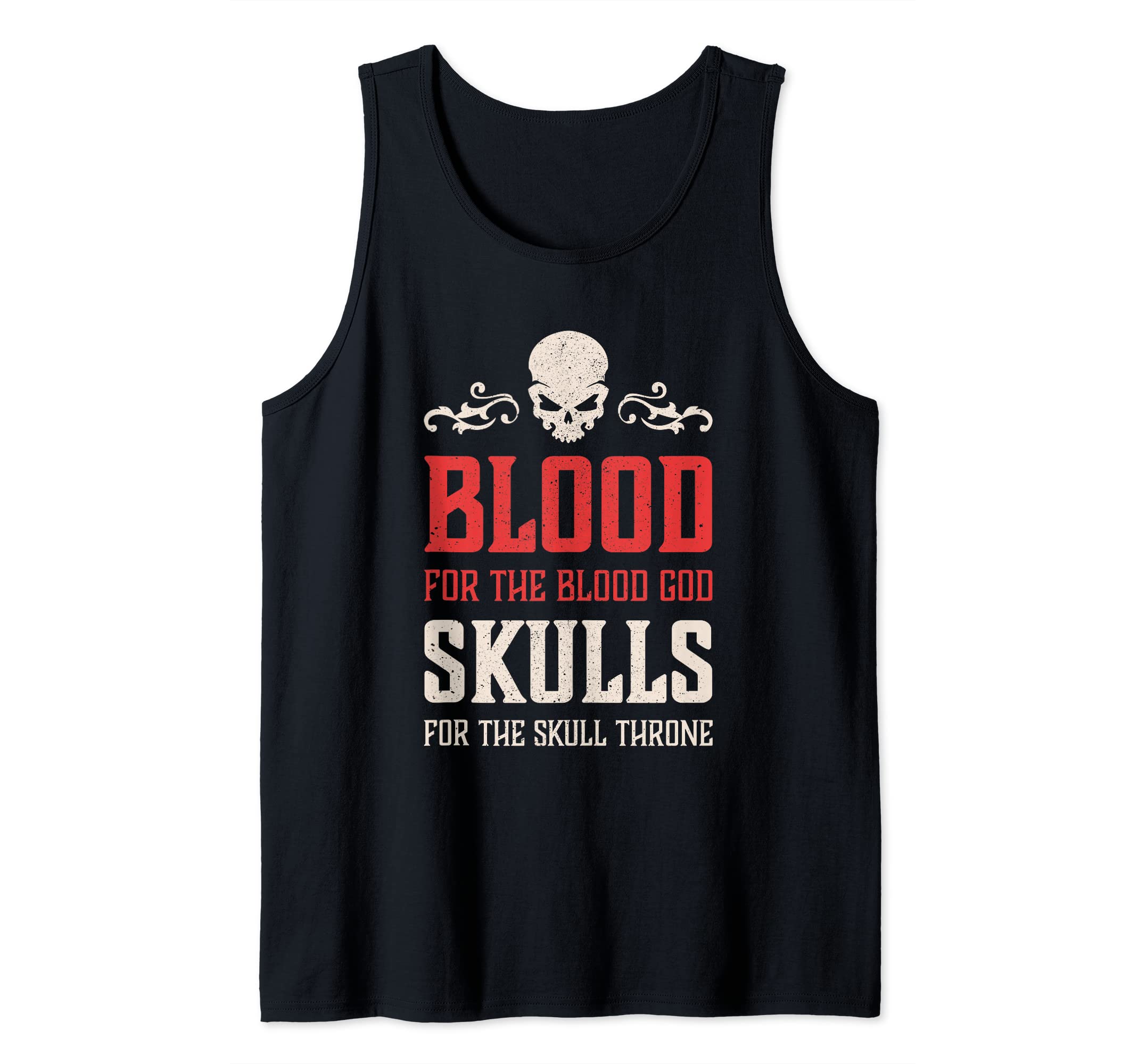 Evil Skull Blood For The Blood God Hell Demon Tank Top