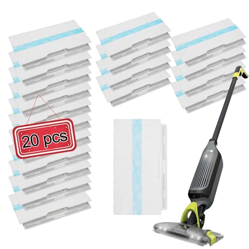 Kiviman 20 PCS Disposable Mop Pads Compatible with Shark Vacmop VM252 VM250 VM200 VM190 Mop Pad Refills for Shark VM252