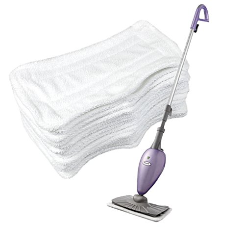 The Elixir Eco Green Microfiber Replacement Washable Cleaning Mop Pads Cleaner for Shark Steam & Spray Mop Replacement Pads S3101, S3250, S3251, S3202, SK410, SK4350CO, SK460, SK140, SK141 (Pack of 6)
