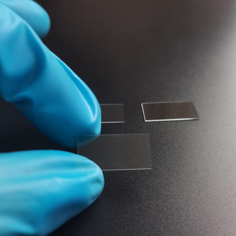 ITO Coated Conductive Glass 10mmĂ20mm Transparent Indium Tin Oxide Coating Conductive Glass for Lab R&D Use Sheet Resistance: â¤15ohm/sq (120 Pieces)