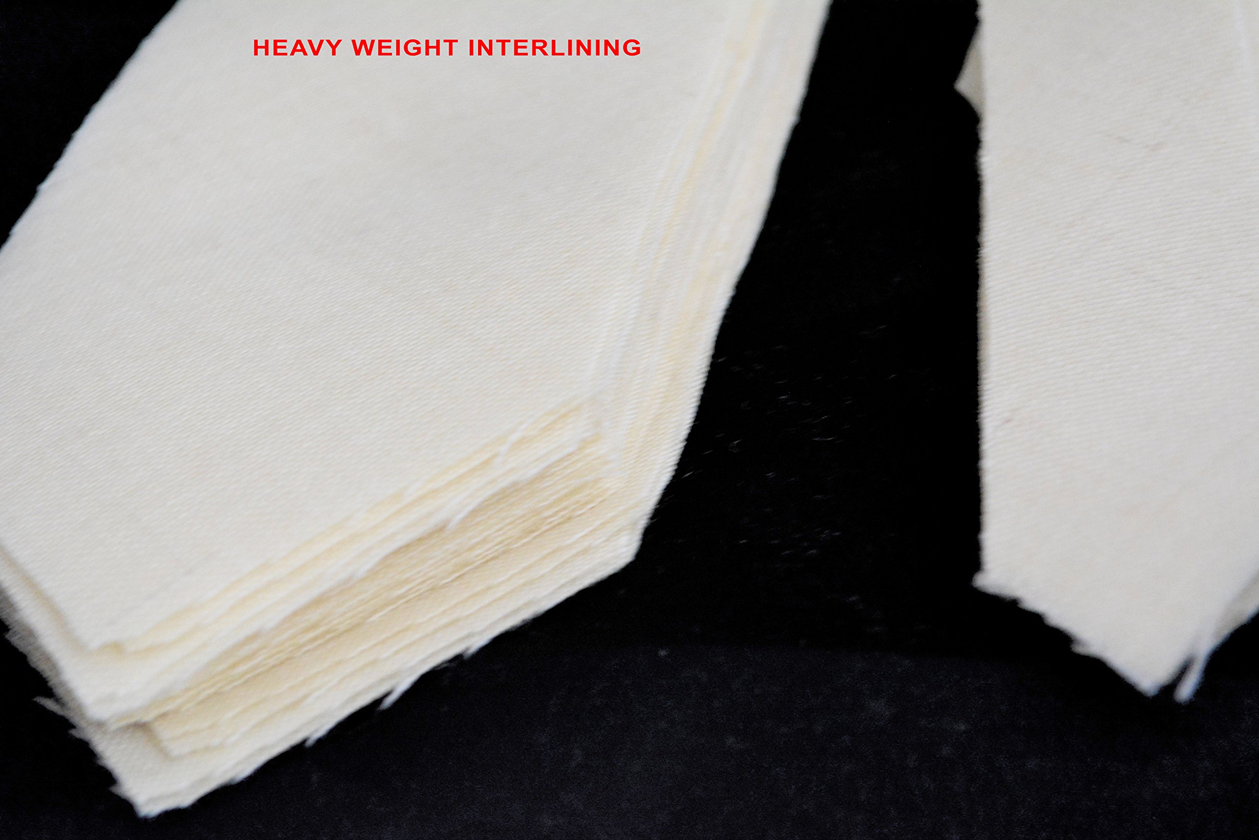 10 Pack of PRE-Cut 100% Wool Heavy Weight Necktie interfacing/Interlining - AC Ter Kuile, Finest Available, Made in Netherlands