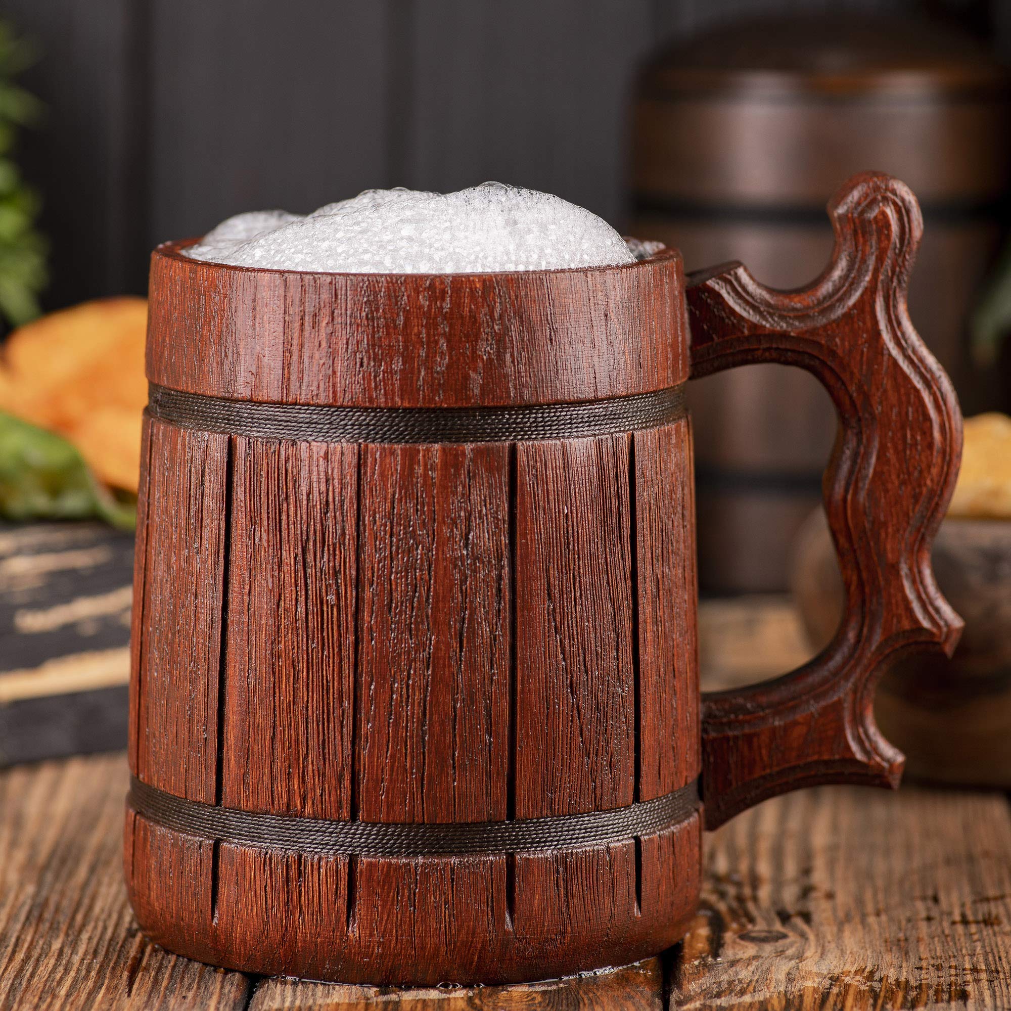 Tyranids Beer Stein, Personalized 40K Wooden Beer Mug, Custom Beer Stein