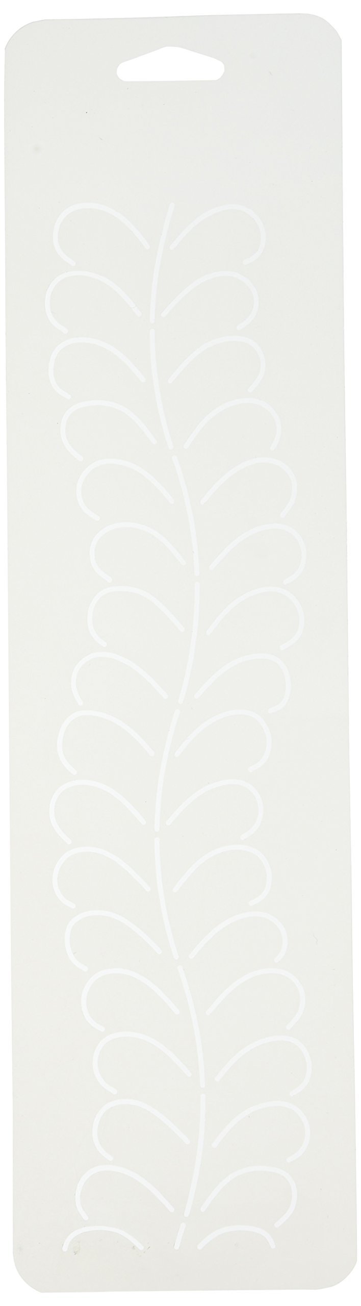 Sten Source W-1341 Quilt Stencils-3" Feather Border 4"X15",Gray