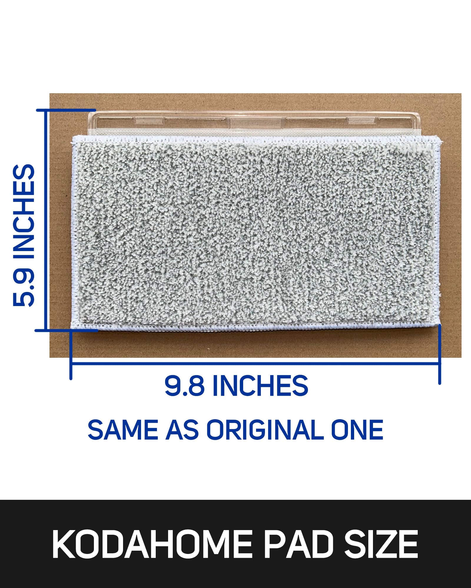 Kodahome Replacement Mop Pads for Shark Vacmop VM252 VM250 QM250 VM200 VM190 Disposable Hard Floor Vacuum Mop Pad Refills, for Daily & Polishing as Long Soft Microfiber (Gray 8 Count)