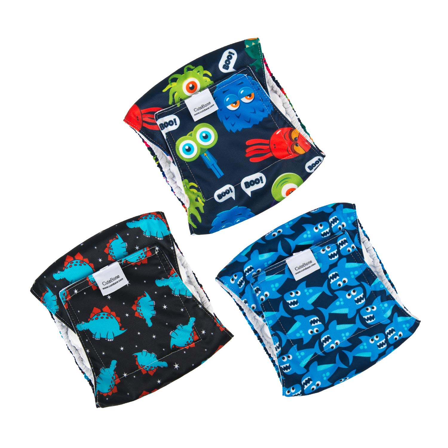 CuteBone Dog Belly Bands for Male Dogs Wraps Washable Doggie Diapers DM07M