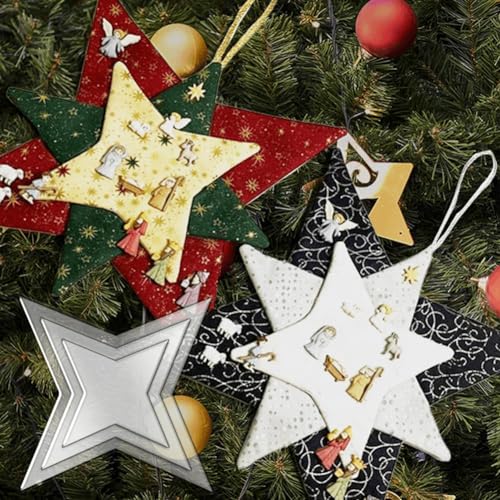Christmas Patchwork Star Template Set,Christmas Wreath Template,Christmas Star Quilting Template,2024 Christmas DIY Quilting Templates Patchwork Tools,DIY Sewing Tool for Sewing Lovers