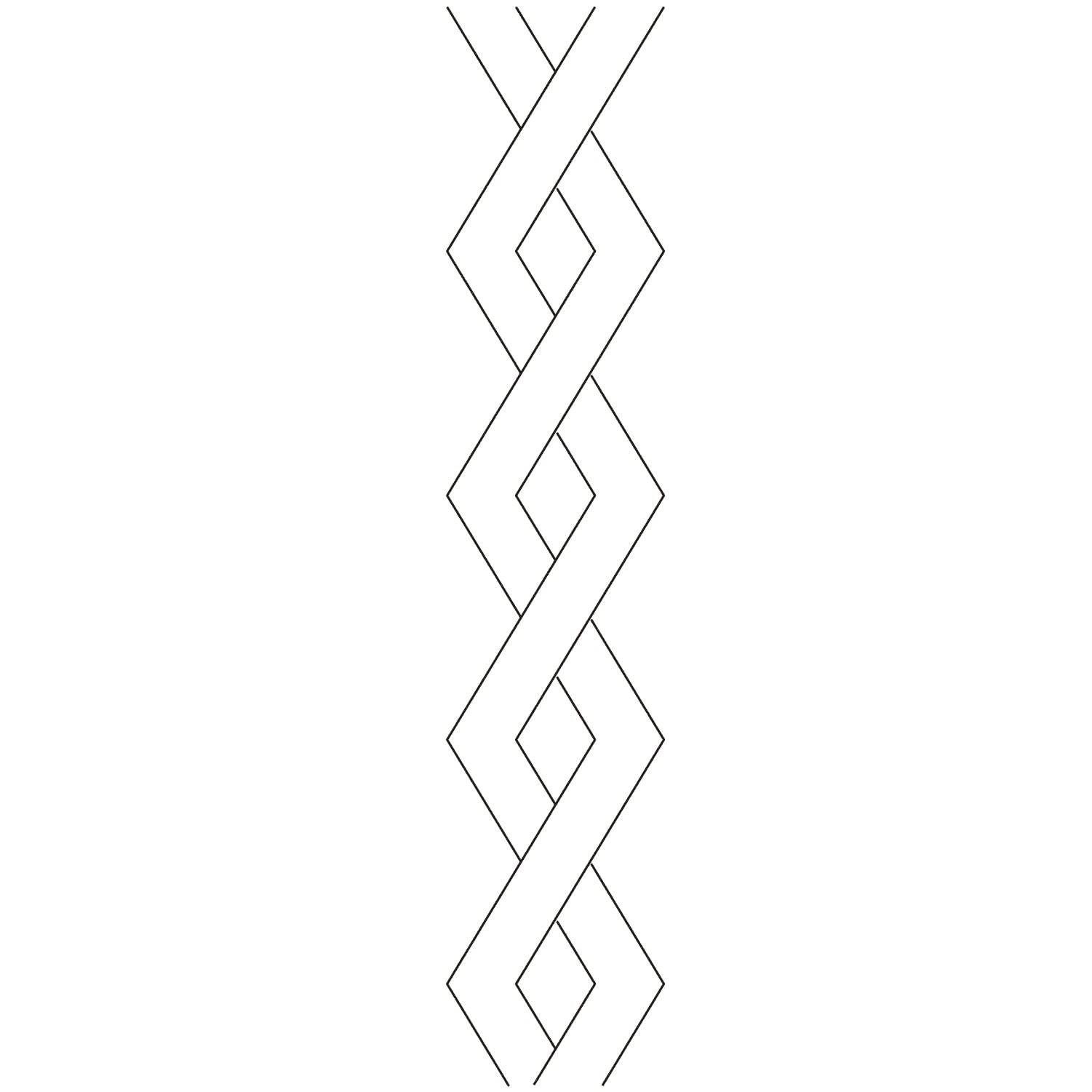 Quilting Stencils for Machine and Hand Quilting - 2 Quilting Stencils for Border Patterns - Diamond Border, Lattice Border Plastic Quilt Stencil Set with Guide