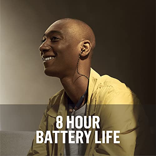 House of Marley Smile Jamaica Wireless: Wireless Neckband Earphones with Microphone, Bluetooth Connectivity, 8 Hours of Playtime, and Sustainable Materials (Black)