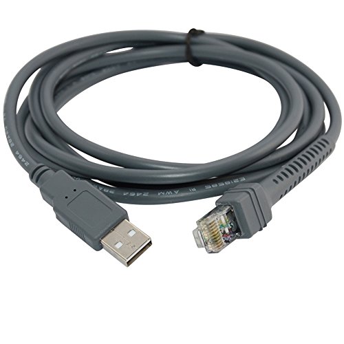 BlastCase 1 X USB A Male to RJ45 Cable 7ft 2M for Symbol Barcode Scanner LS4278 LS2208 2208AP