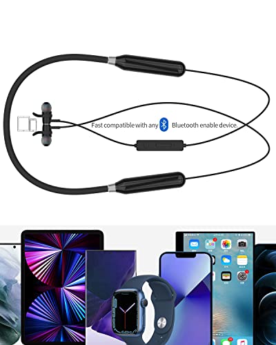 OINMELY 150Hours Playtime Bluetooth Neckband Headphones V5.0 Wireless Headset Sport Earbuds w/Mic Playtime Cordless Noise-Canceling Earphones for Gym Running Compatible with iOS Samsung Android