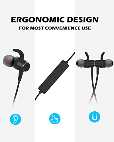 OINMELY 150Hours Playtime Bluetooth Neckband Headphones V5.0 Wireless Headset Sport Earbuds w/Mic Playtime Cordless Noise-Canceling Earphones for Gym Running Compatible with iOS Samsung Android