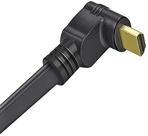 URWOOW HDMI Extension Cable High Speed 90-Degree Angle HDMI Male to Female Extension Wire Cord HDMI Extender - Gold Plated Plugs ( 1FT )
