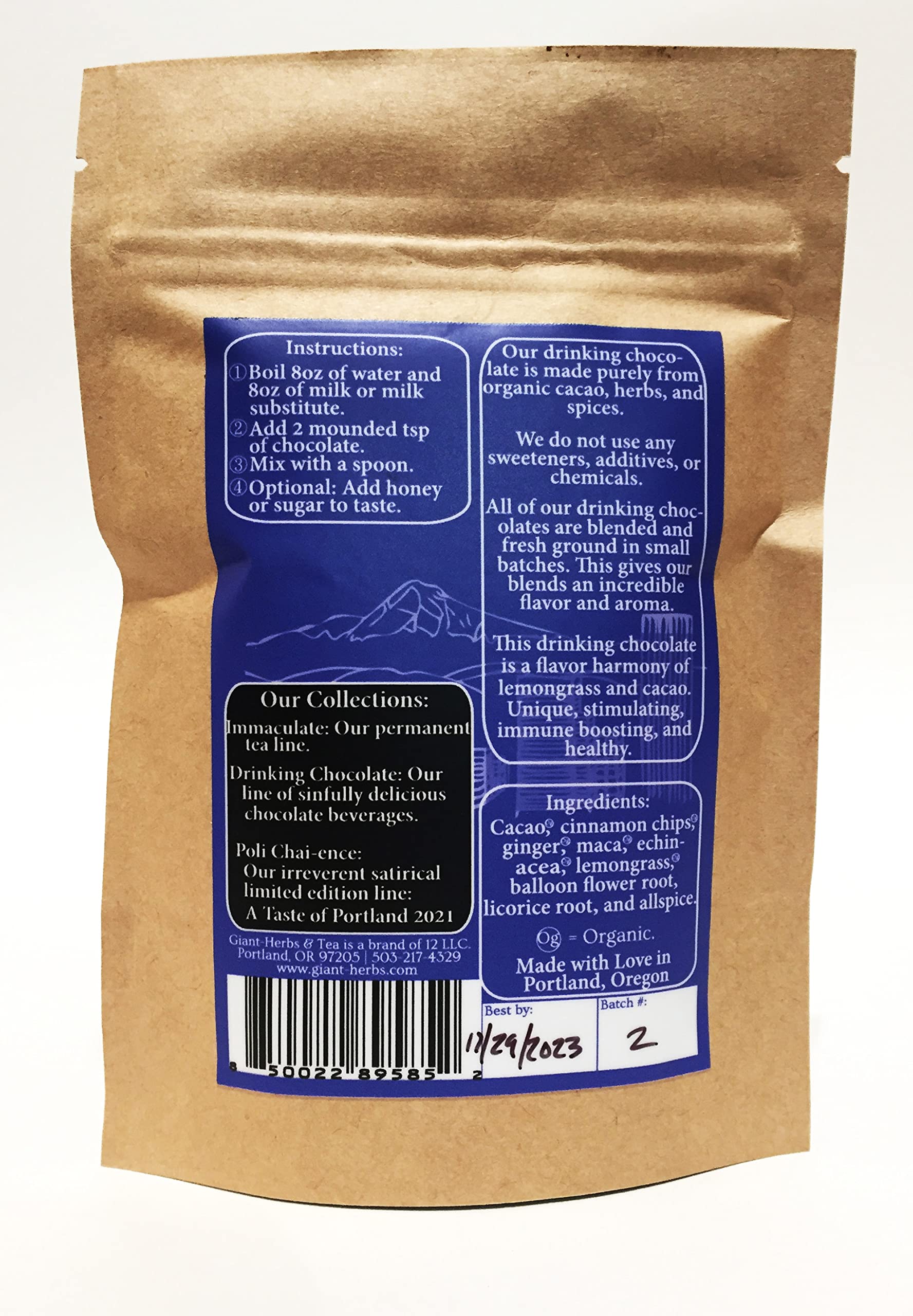 Giant-Herbs & Tea Lemongrass Echinacea Drinking Chocolate