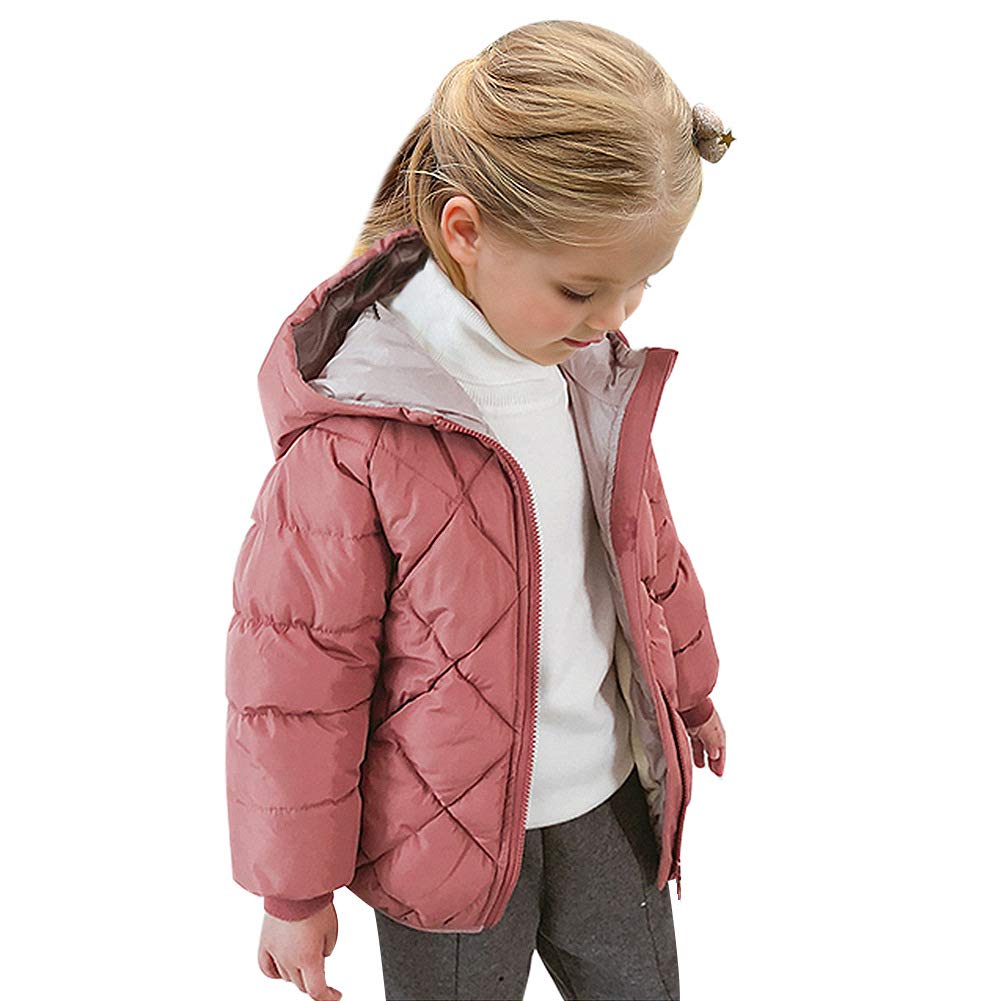 Curipeer Kids Winter Jacket Front Zip Warm Snow Wear Toddler Outer Clothing 2T