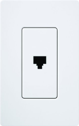 Lutron CA-PJ-WH Claro Telephone Jack, White