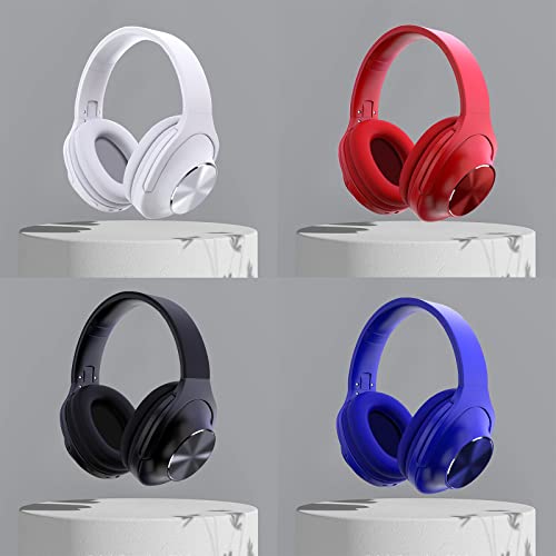 Over-Ear Bluetooth Headphones, Wired and Wireless Dual-Mode, Hi-Res Audio, Deep Bass, Noise Cancelling, Memory Foam Ear Cups, for Computer Game Music Sports Headphones