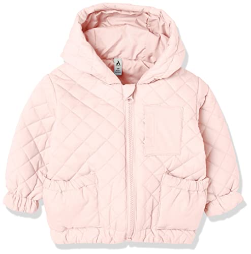 Amazon Essentials Unisex Babies' Reversible Lightweight Puffer Jacket (Previously Amazon Aware), Light Pink, 18 Months