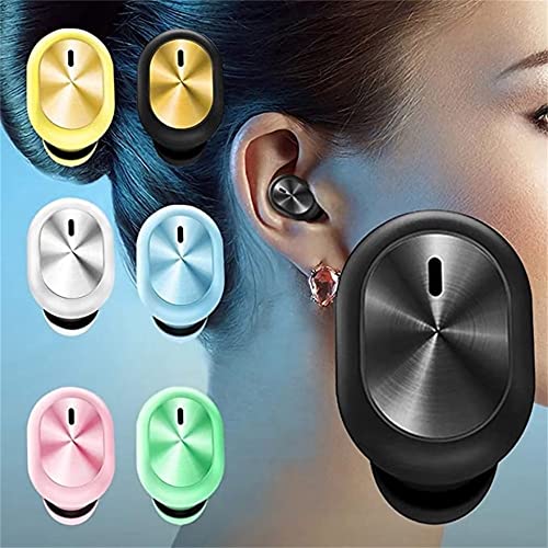 Aioweika 1 Pc Bluetooth 5.0 Headphones Single Ear Stereo Sound in-Ear Earbuds Waterproof Sports Compatible Mini Earphones