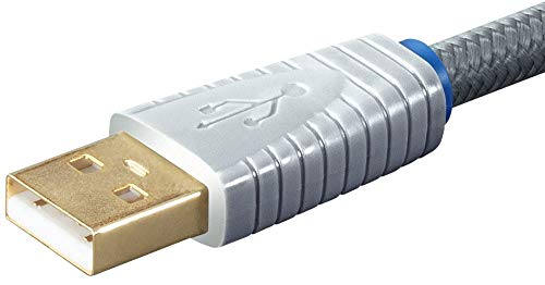 Monolith USB Digital Audio Cable - USB A to USB B - 2 Meter, 22AWG, Oxygen-Free Copper, Gold-Plated Connectors