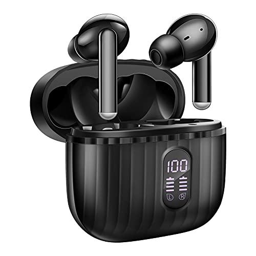 True Wireless Earbuds,Bluetooth Earbuds IPX5 Waterproof, Touch Control,HiFi Stereo in-Ear Headphones,36H Playtime with Fast Charging Case, Suitable for Sports and Business (Black)