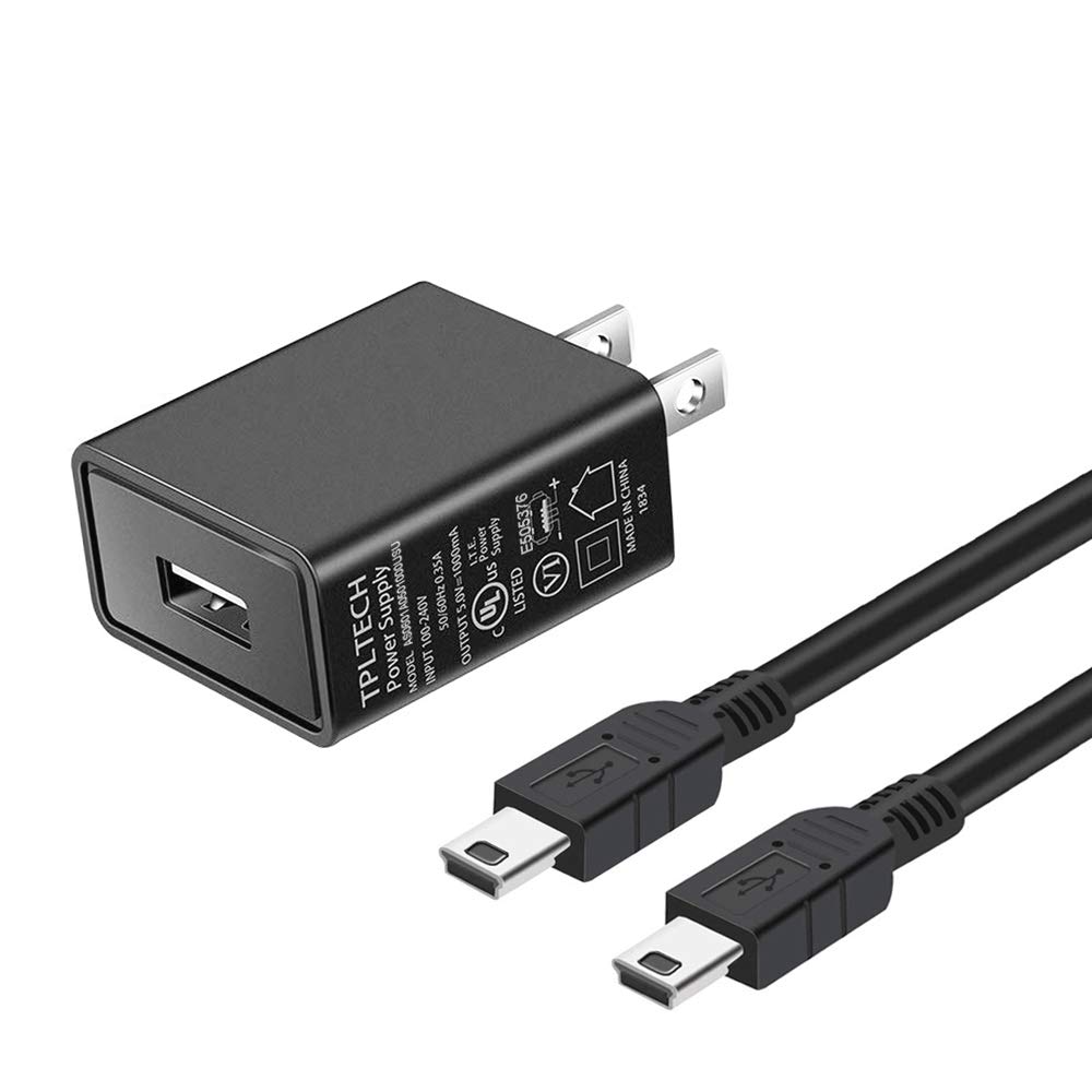 TPLTECH Power Charger for TI-84 Plus CE Graphing Calculator,TI 84 Plus C Silver Edition Calculator AC Adapter-2PCS 5Ft Charging Cable