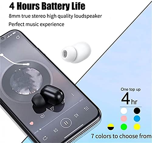 Aioweika 1 Pc Bluetooth 5.0 Headphones Single Ear Stereo Sound in-Ear Earbuds Waterproof Sports Compatible Mini Earphones