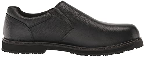 Dr. Scholl's Shoes Men's Winder II Slip Resistant Work Loafer,Black Leather,15