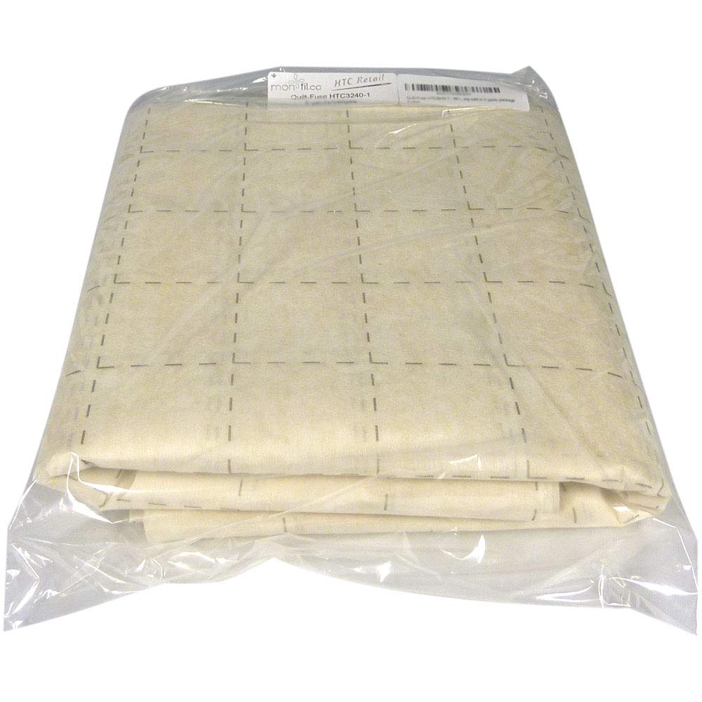 Superpunch Quilt-Fuse HTC3240-1 Interfacing/Interlining, White Fusible Interfacing Lightweight– 48” Wide Nonwoven 2” Layout Grid, Iron On Polyester/ Rayon Interfacing for DIY Crafts Supplies- USA Made