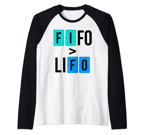 FIFO LIFO Math Accountant Finance CPA Bookkeeper Funny Cute Raglan Baseball Tee